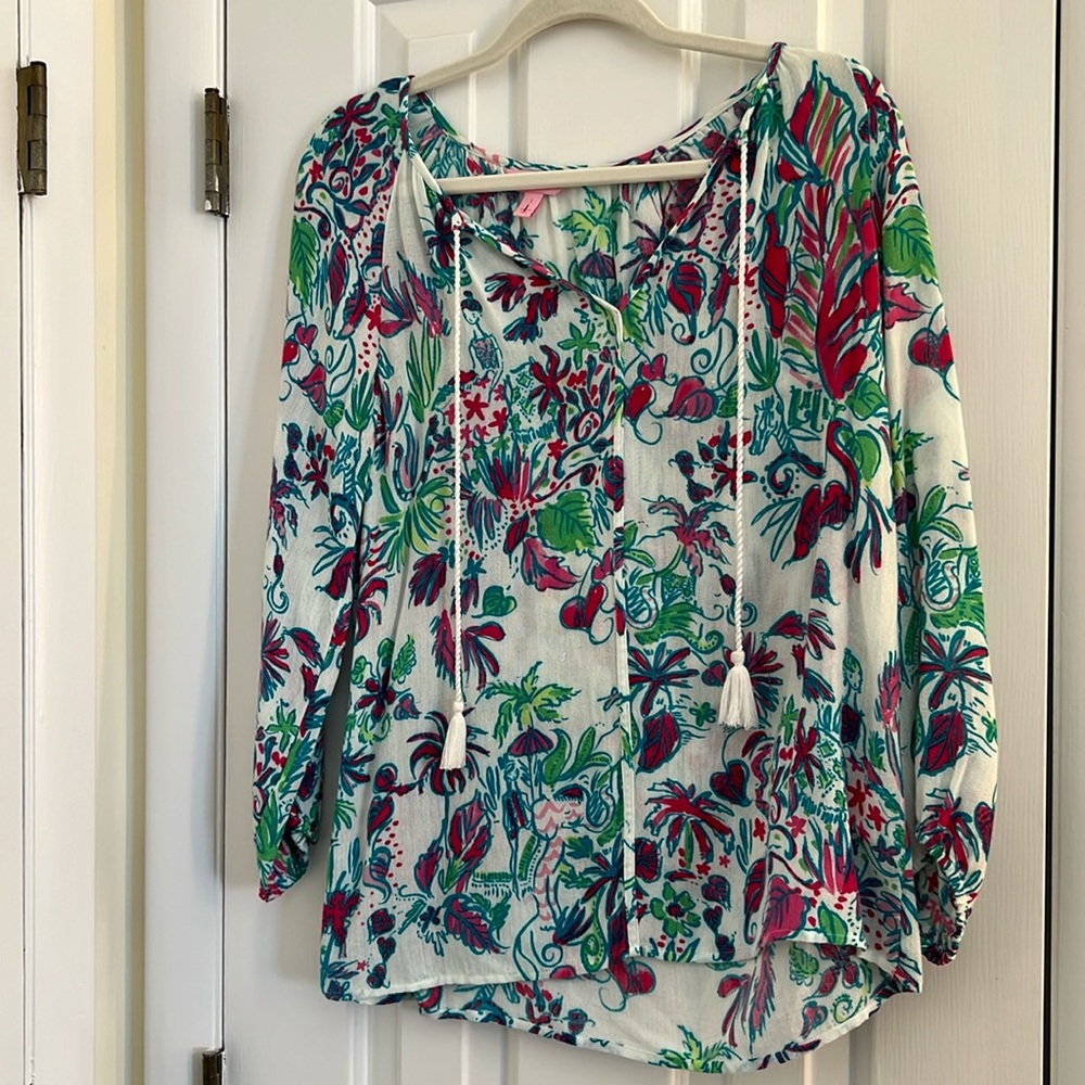 Rare Lilly Pulitzer Sample Top - Queen Of The Jungle - Gem